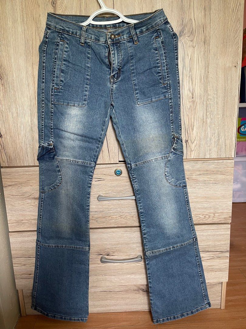 Maong Cargo Pants, Women's Fashion, Bottoms, Jeans on Carousell