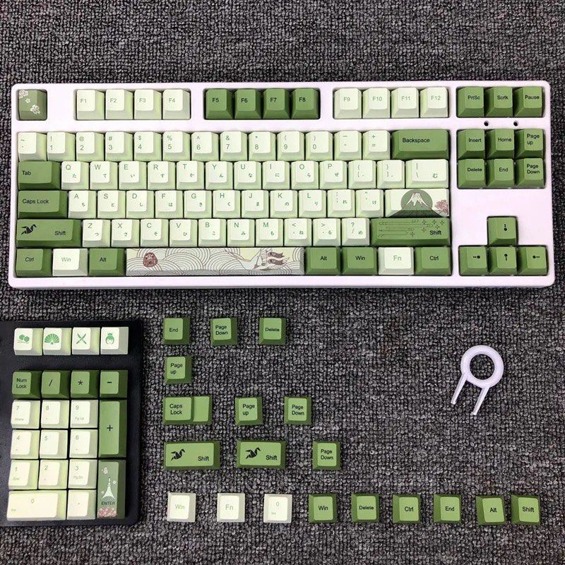 Matcha Themed Green Keycaps (Cherry Profile), Computers & Tech, Parts ...