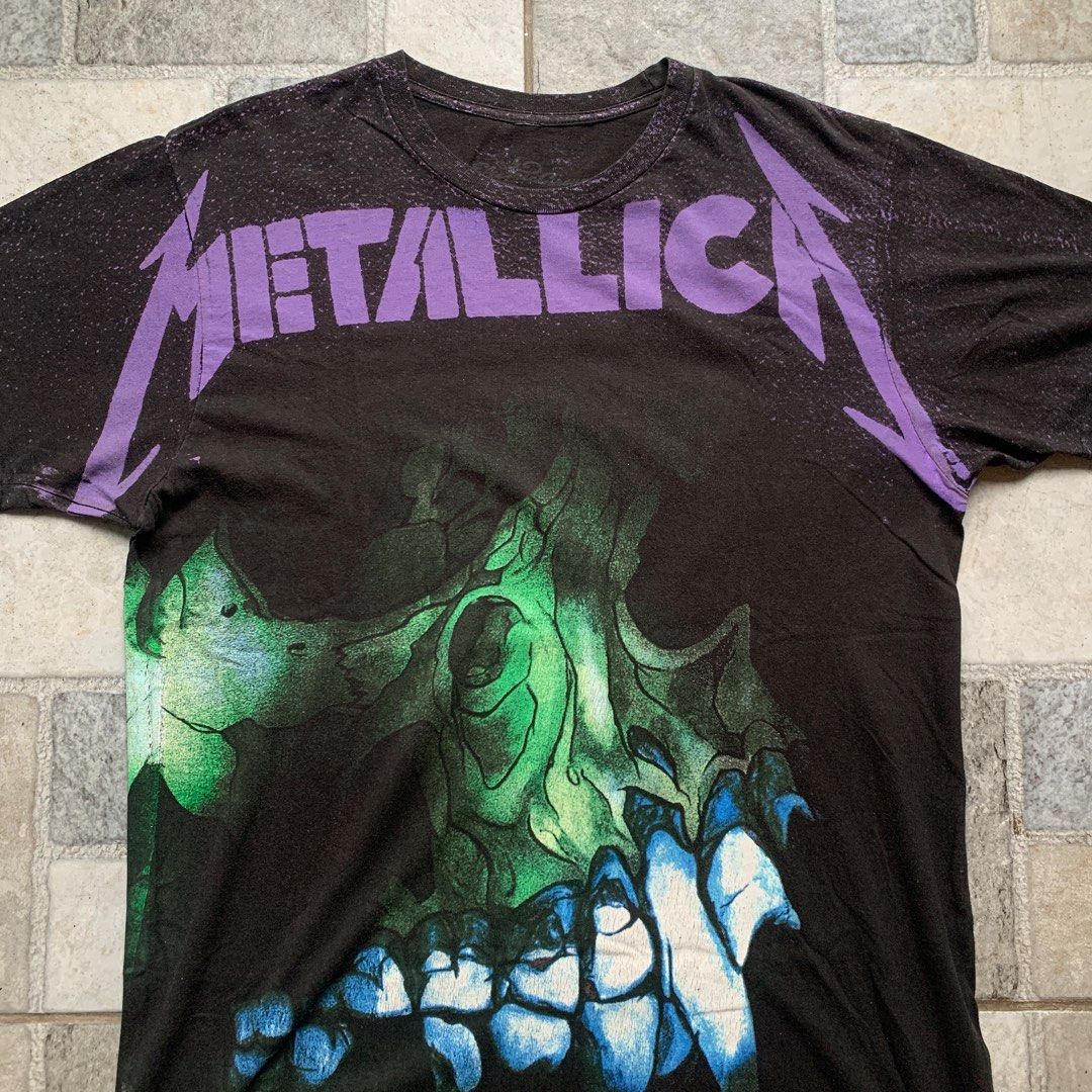 Metallica All Over Print Band Tee Shirt AOP Vintage on Carousell