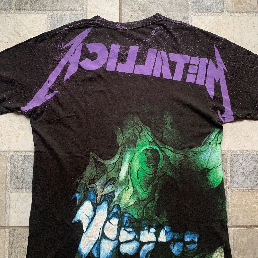 Metallica All Over Print Band Tee Shirt AOP Vintage on Carousell