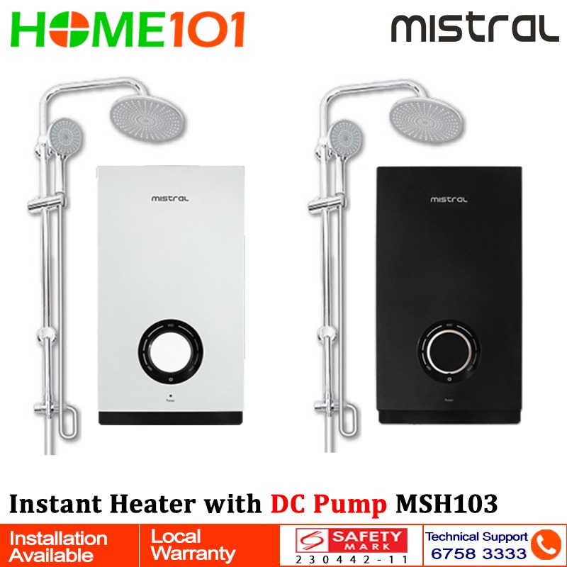 Mistral Instant Heater with DC Pump MSH103, TV & Home Appliances, Water ...