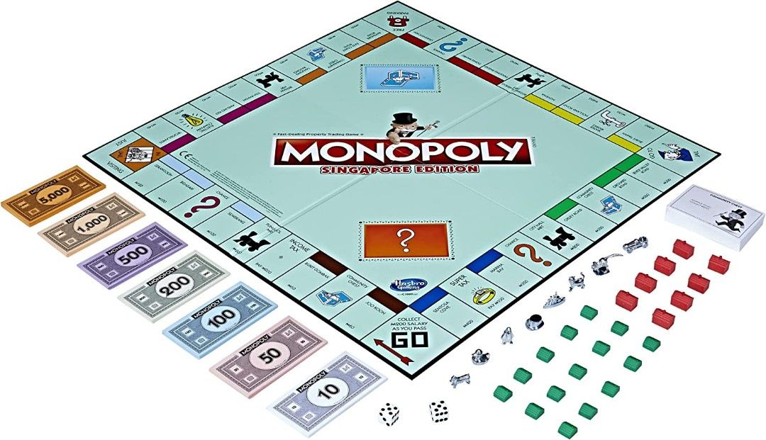 MONOPOLY CLASSIC Game, Singapore Edition, For Family and Children Aged ...