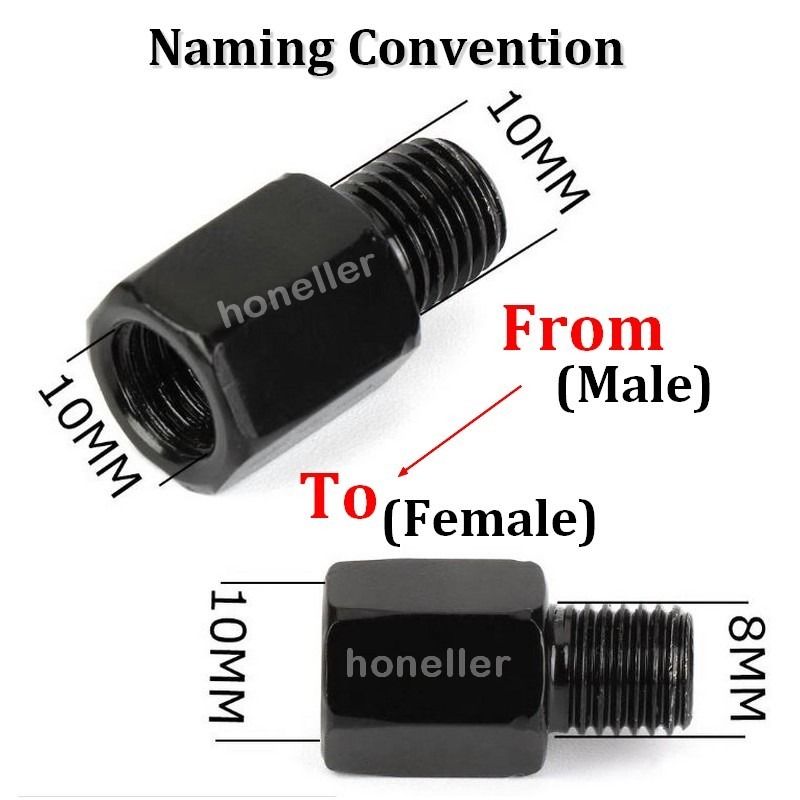 Motorcycle Side Mirror Screw M10 M8 Adapters Screws for Motorcycle ...