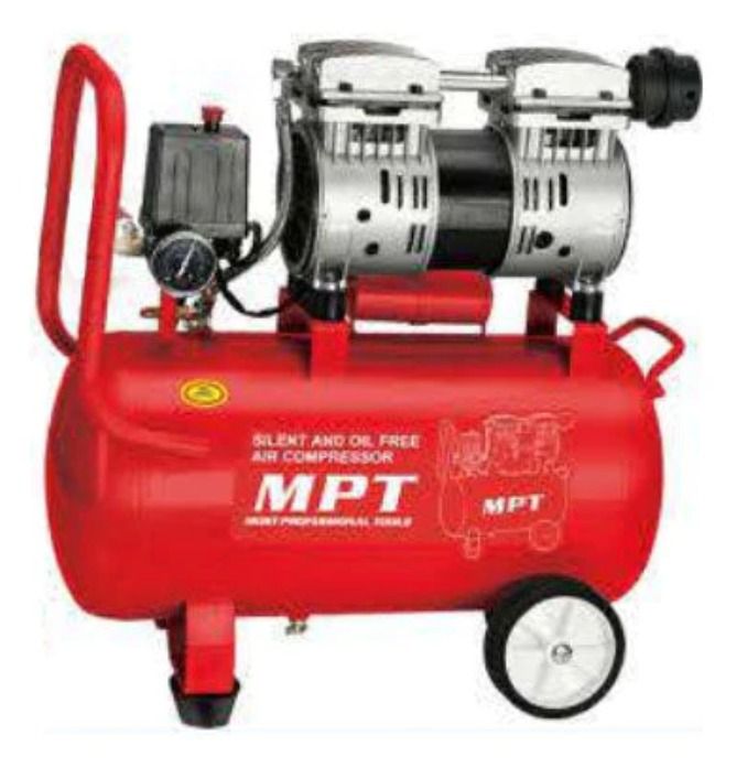 MPT MAC80243S 1HP Silent / Oil Free Air Compressor 80L, Commercial ...