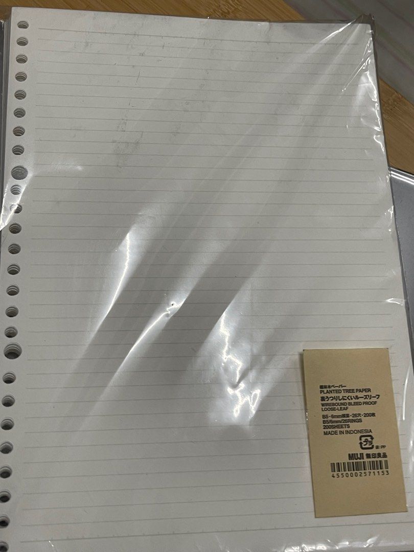 Muji Binder refill, Hobbies & Toys, Stationary & Craft, Stationery & School Supplies on Carousell