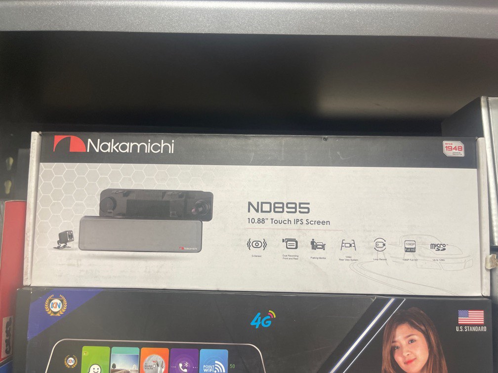 Nakamichi Dash Camera ND895 wide rearview mirror, Car Parts & Accessories, Other Automotive ...