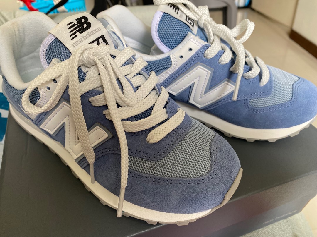 New Balance Shoes (574 in light blue), Women's Fashion, Footwear ...