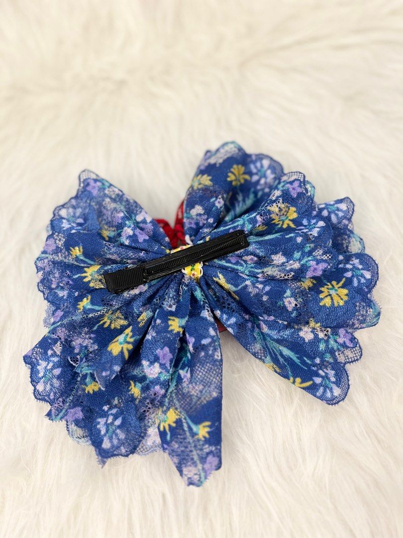 (New) Handcrafted Oversized Merdeka / Hibiscus Inspired Lace Bow ...