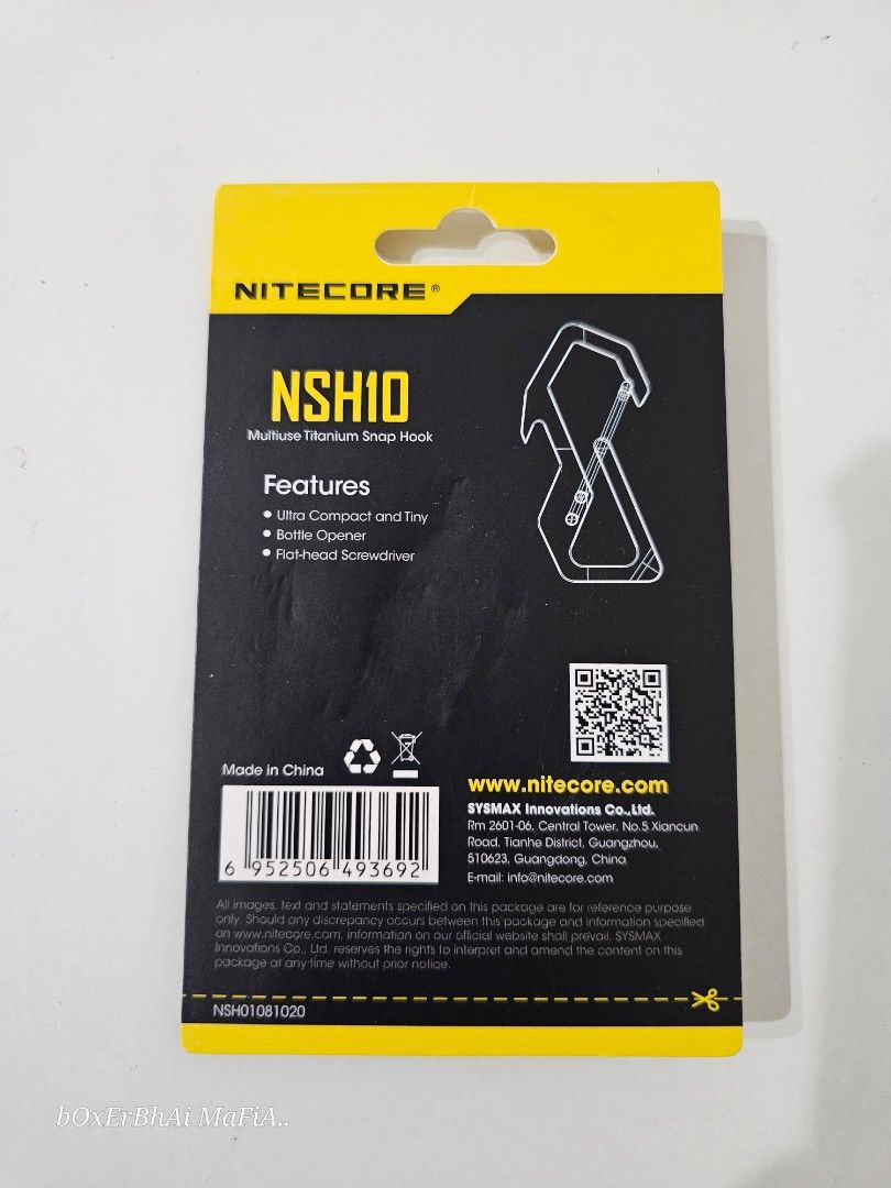 Nitecore NSH10 Titanium Hook.., Furniture & Home Living, Home ...