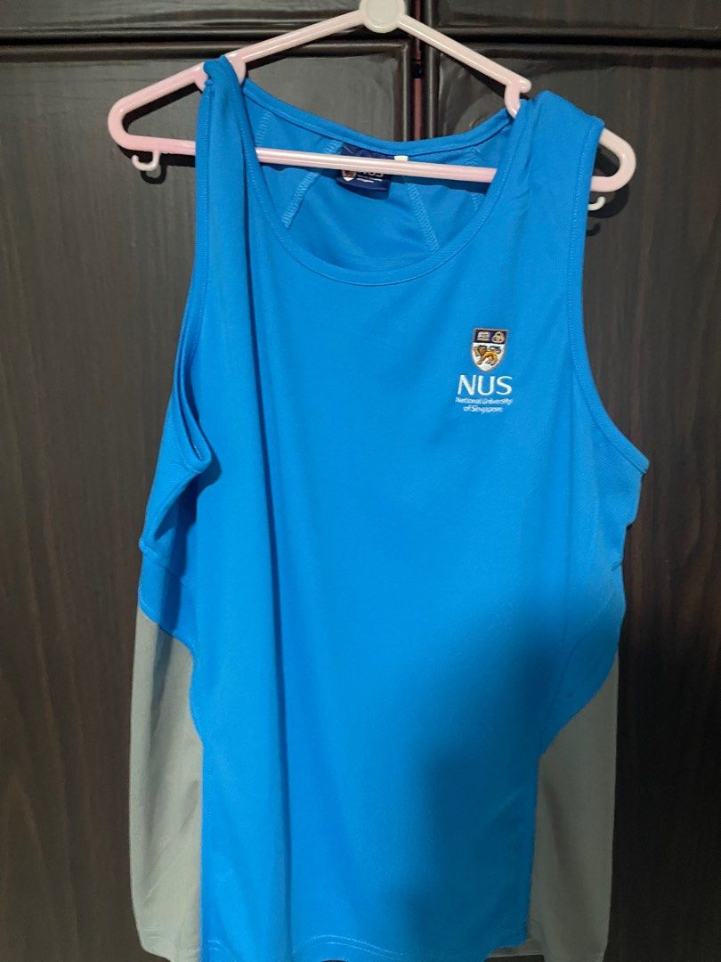 NUS blue Running Singlet, Men's Fashion, Activewear on Carousell