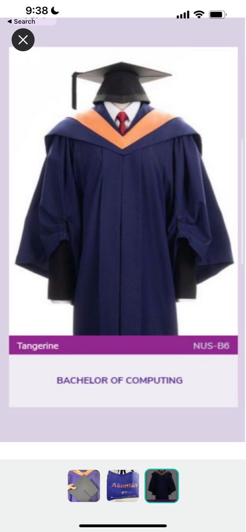 NUS Graduation Gown Computing, Men's Fashion, Tops & Sets, Formal ...
