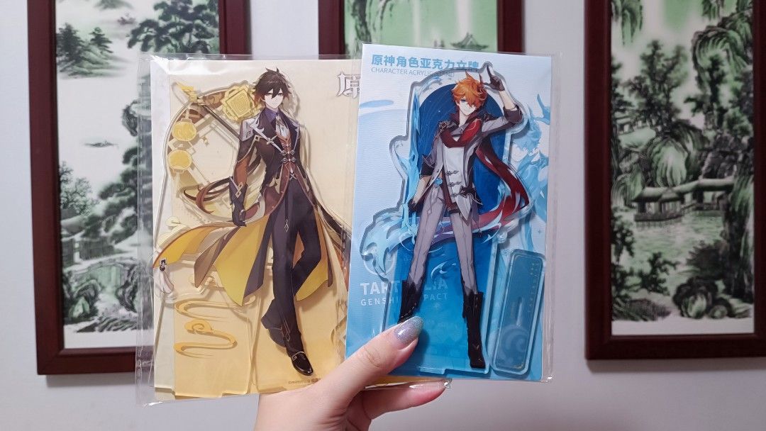 Official Genshin Impact Childe Tartaglia Zhongli Acrylic Penholder ...