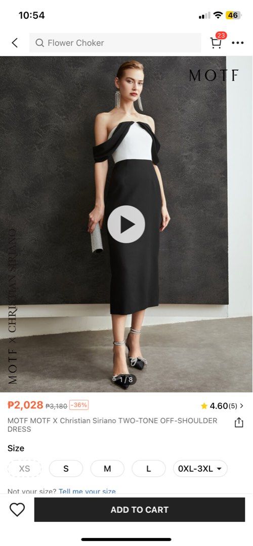 Offshoulder Black and White Formal Semi Formal Graduation Dress on ...