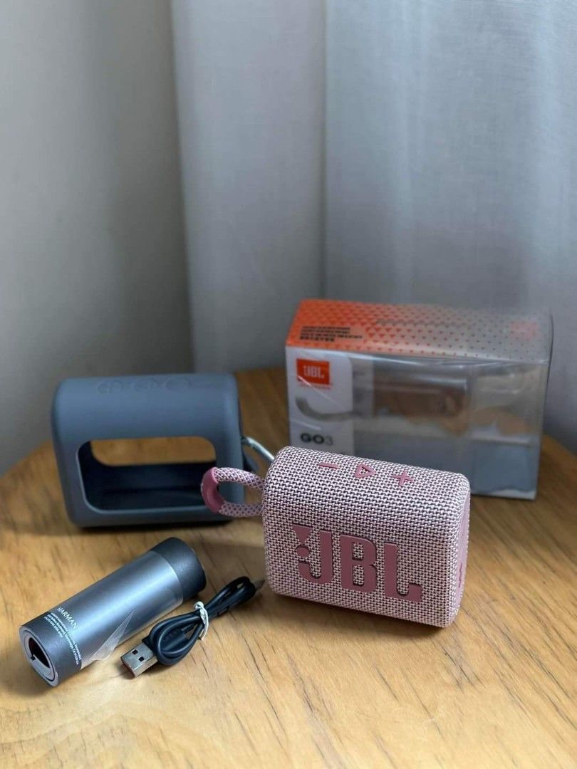 Original JBL Harman GO3 Portable Bluetooth Waterproof Speaker in Pink ...