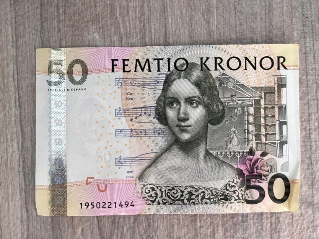 Out of Circulation - 50 Swedish Kronor banknote (Jenny Lind), Hobbies ...