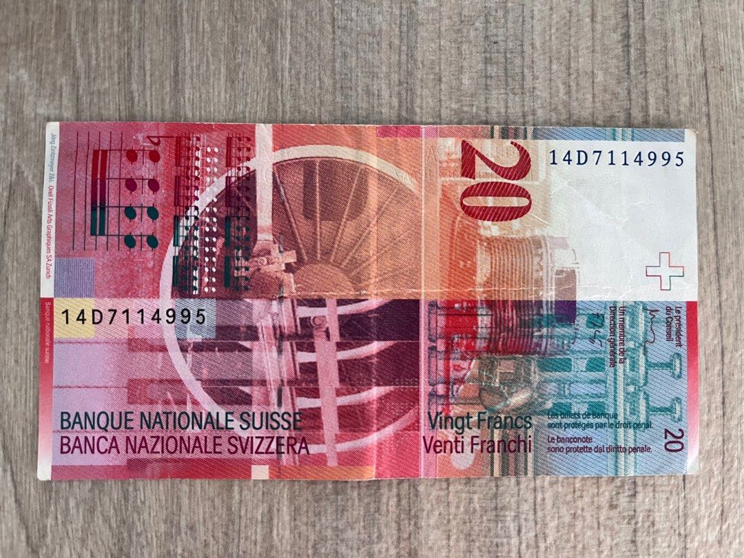 Out of Circulation CHF20 Note (8th Series), Hobbies & Toys, Memorabilia ...