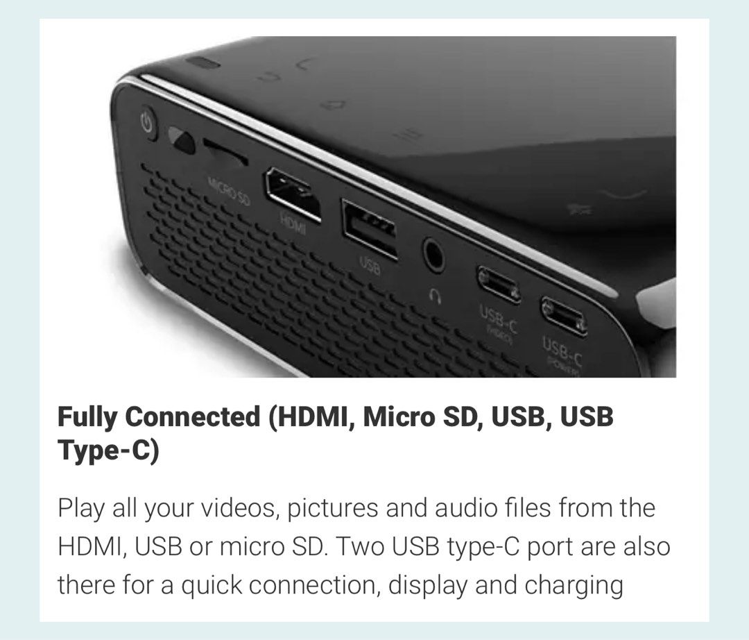 Philips PicoPix Max PPX620 1080P DLP Projector, TV & Home Appliances ...