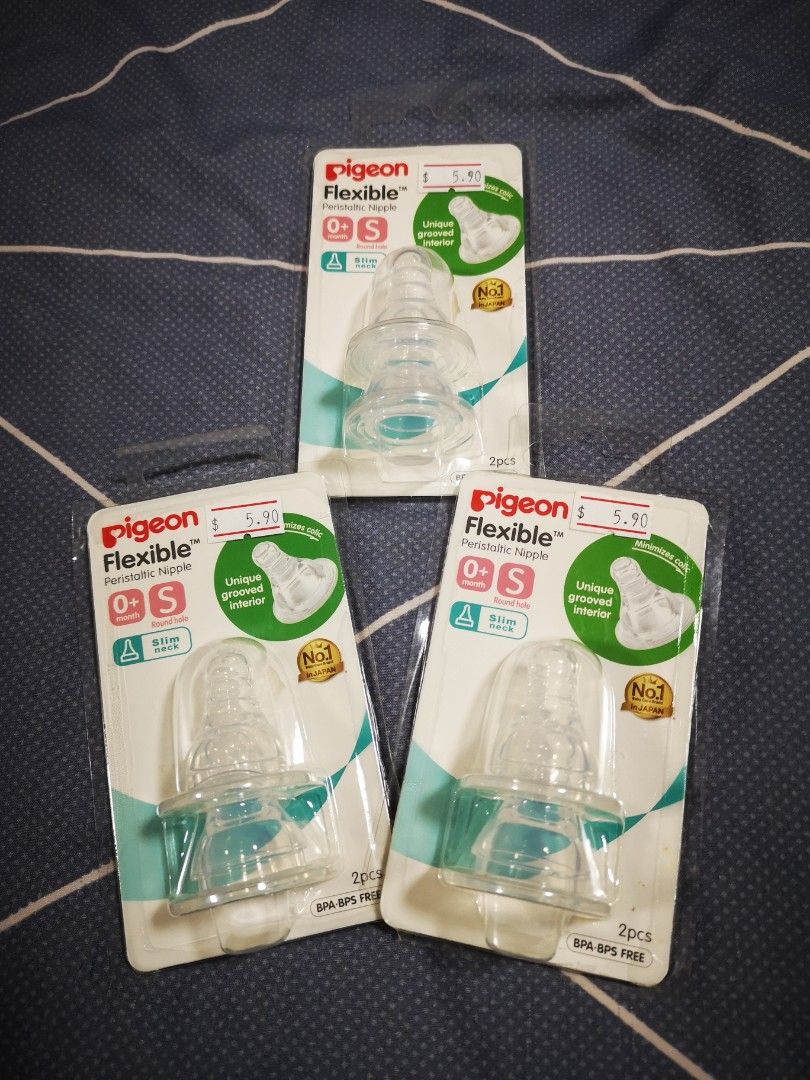 Pigeon Slim-neck Bottle Nipple, Babies & Kids, Nursing & Feeding ...