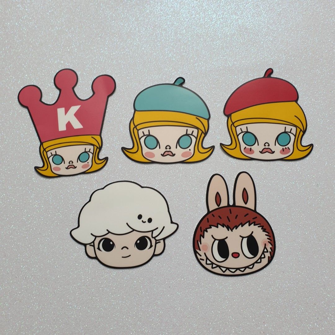 Popmart Dimoo Labubu Molly Luggage Laptop Sticker cute, Hobbies & Toys ...