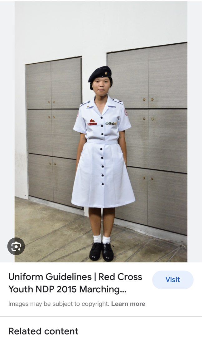 RED CROSS YOUTH GIRLS UNIFORM, Women's Fashion, Dresses & Sets, Sets or ...