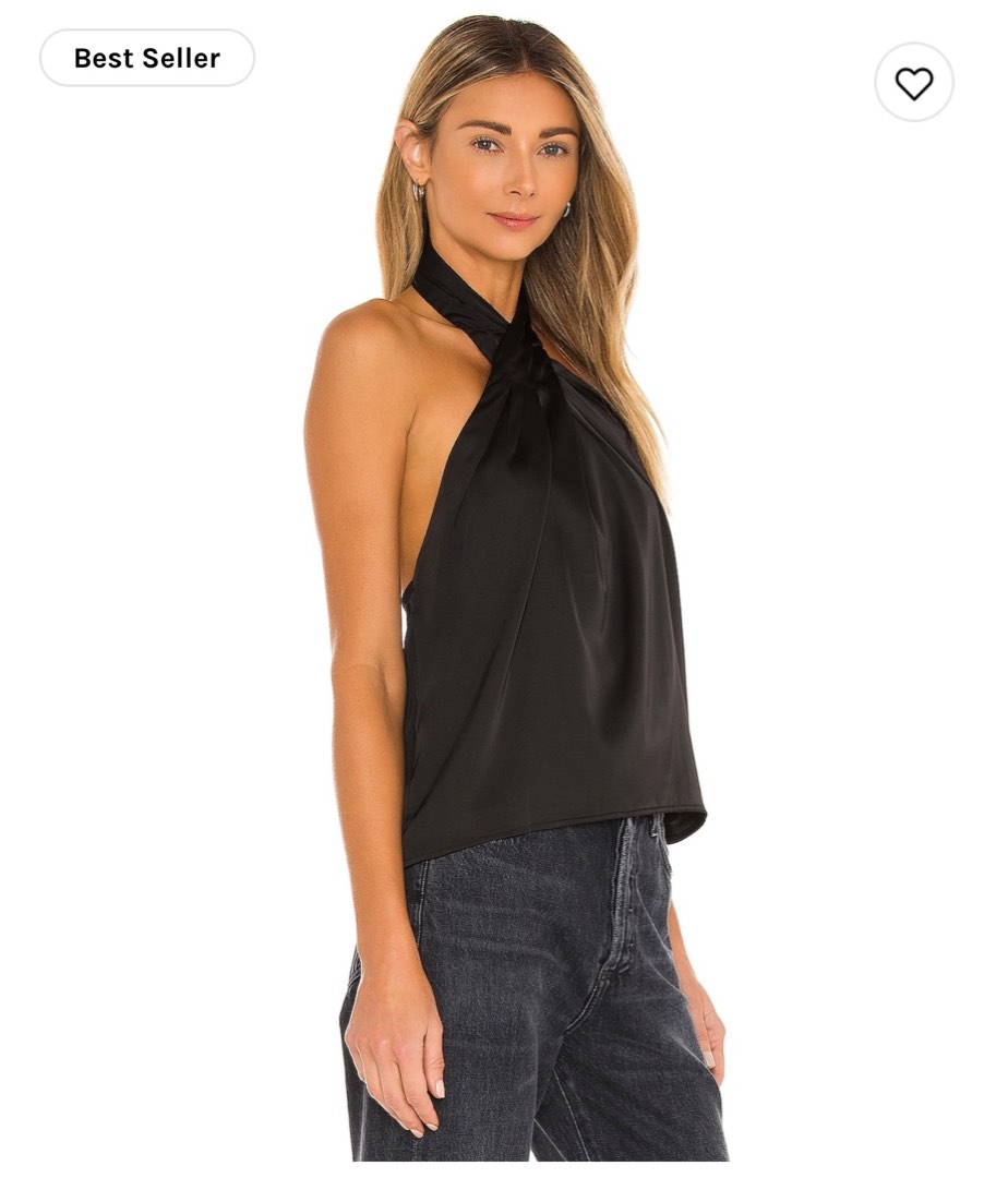 Revolve Superdown Aerie Pleated Halter Top on Carousell
