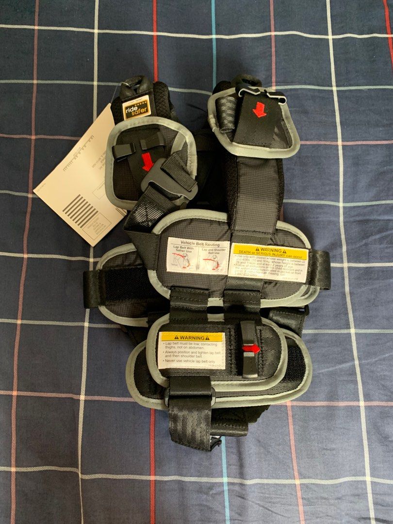 RideSafer Delight Wearable Safety Restraint (XS / Black), Babies & Kids ...