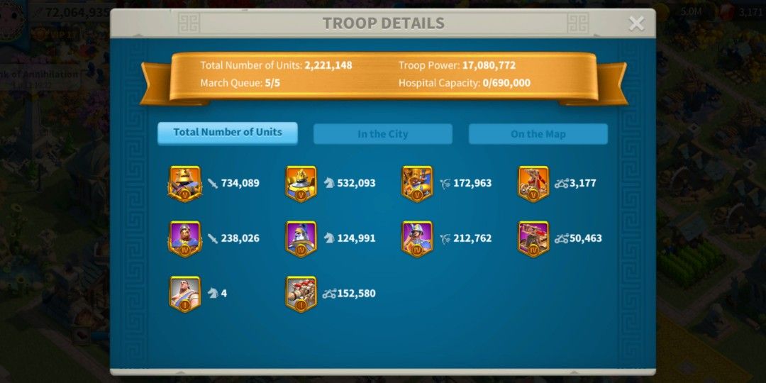 Rise Of Kingdoms ROK Account 72mil, Video Gaming, Gaming Accessories ...