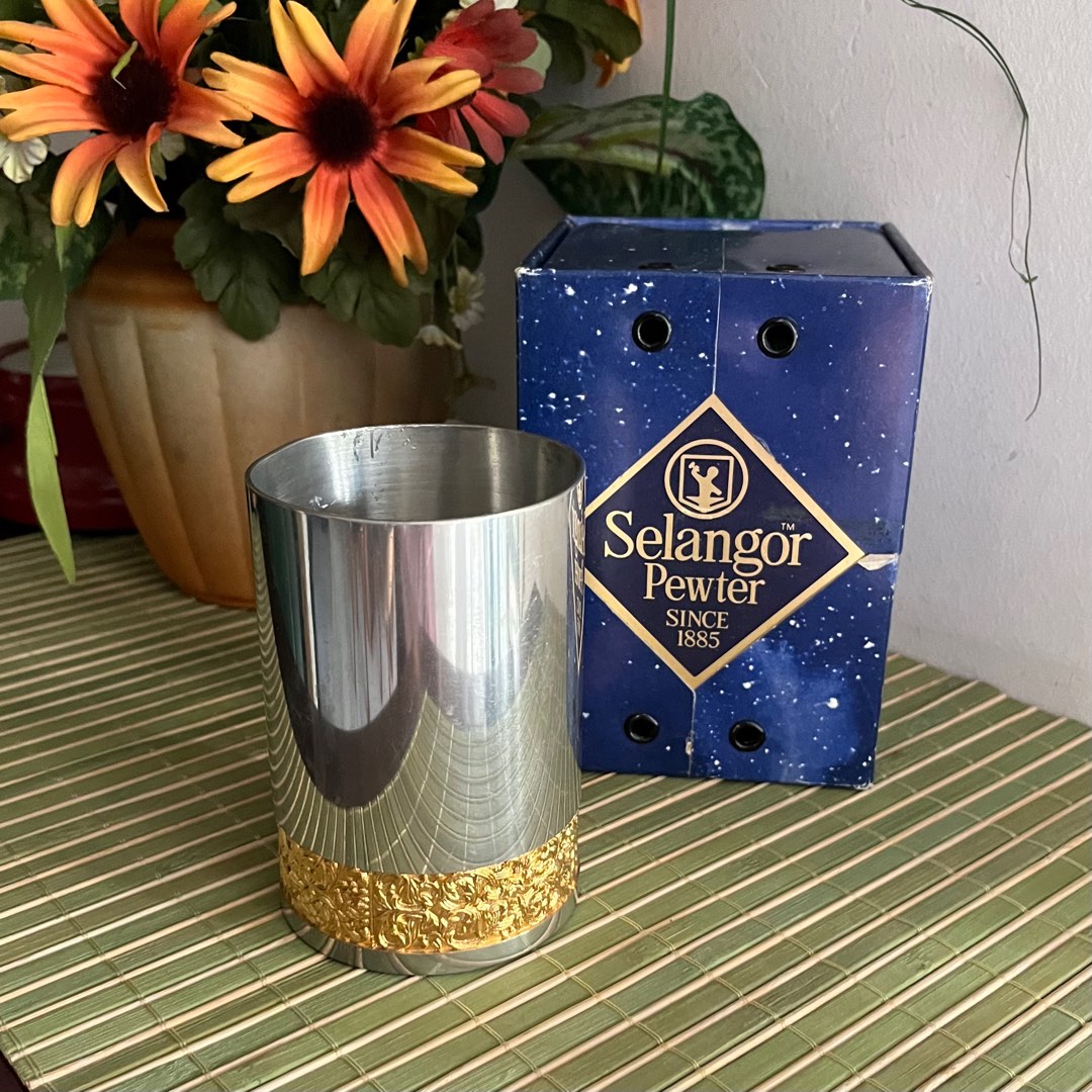 Royal Selangor pewter with 24K gold gilding ( shape a bit distorted due ...