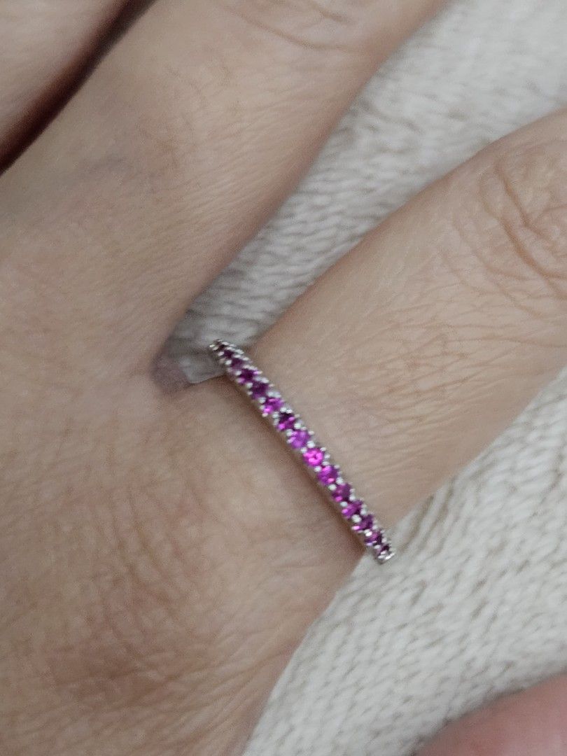 S925 Half Infinity Stone Ring, Women's Fashion, Jewelry & Organizers, Rings on Carousell