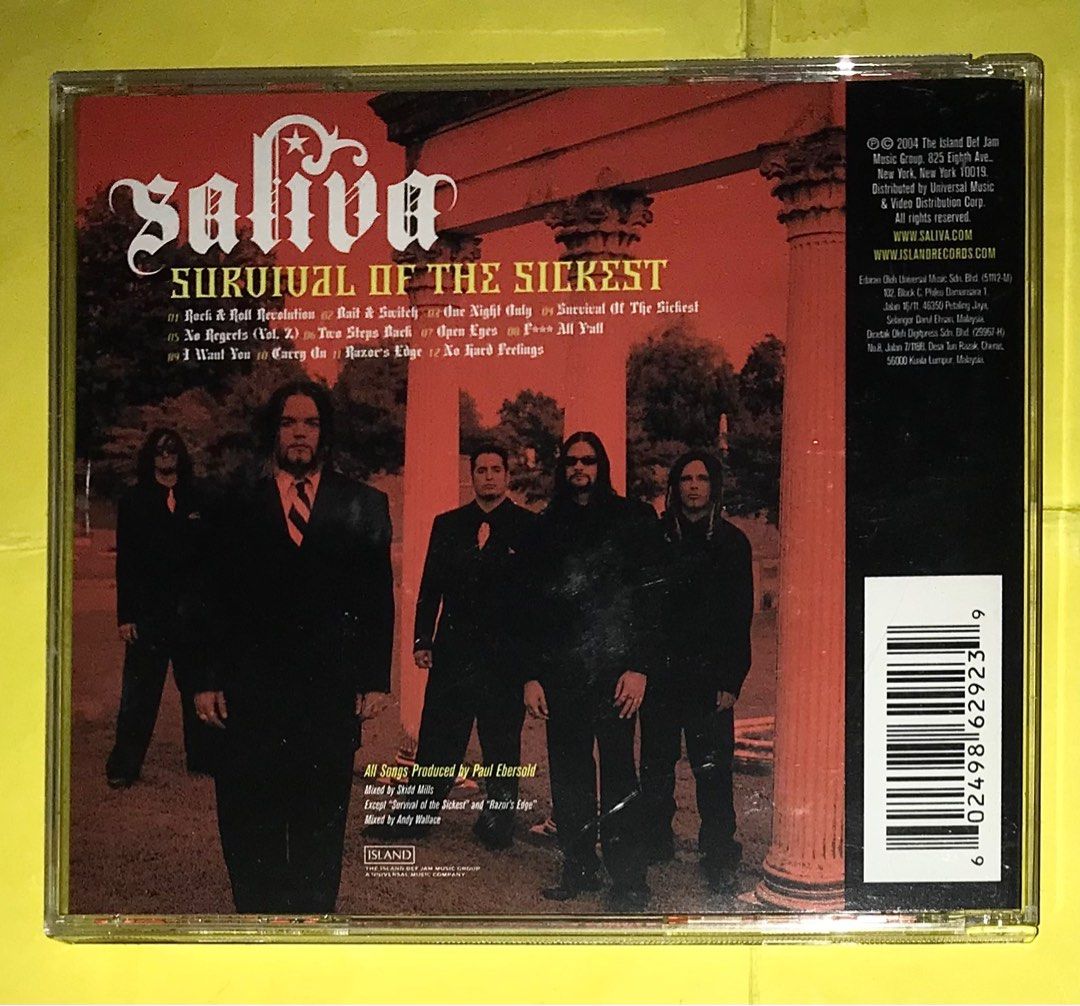 SALIVA - SURVIVAL OF THE SICKEST CD, Hobbies & Toys, Music & Media, CDs ...