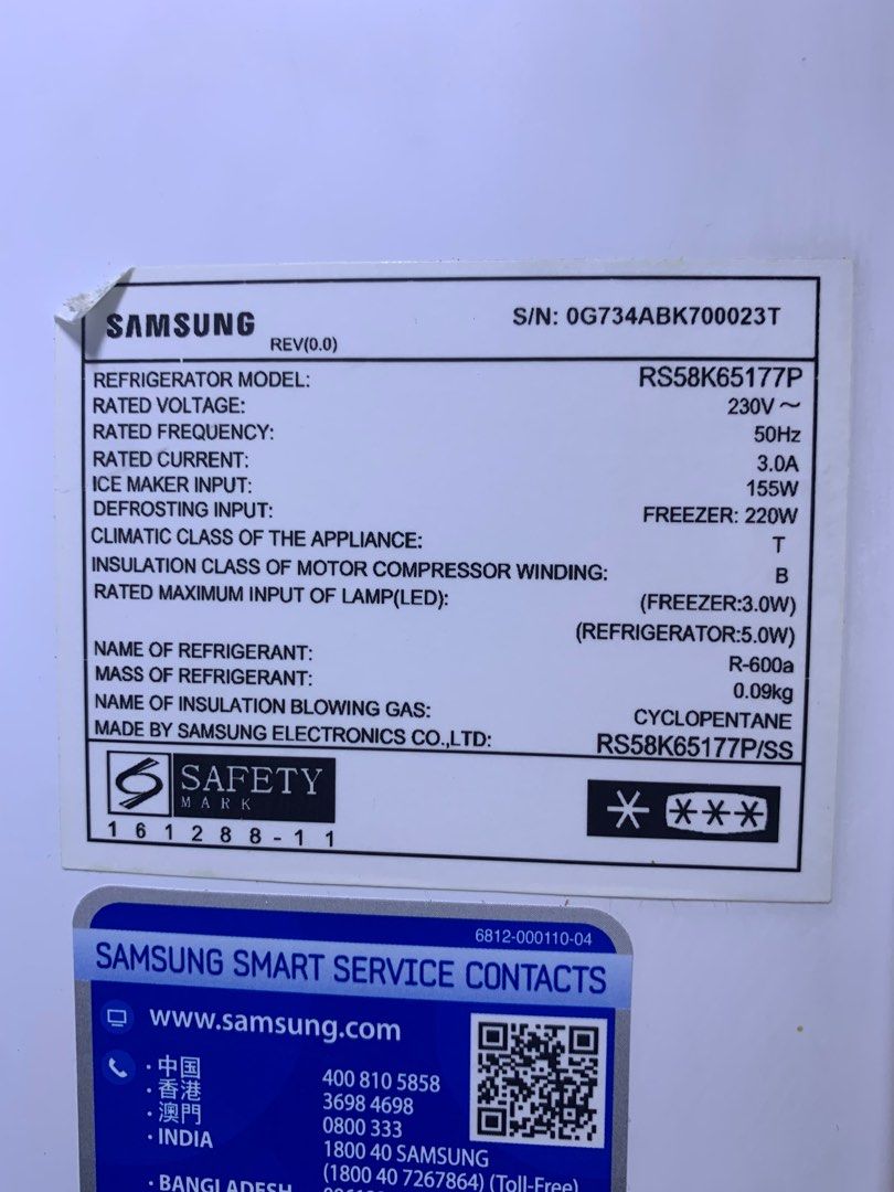 Samsung 3Ticks Digital Inverter PLUMBING Water Dispenser Side by Side ...