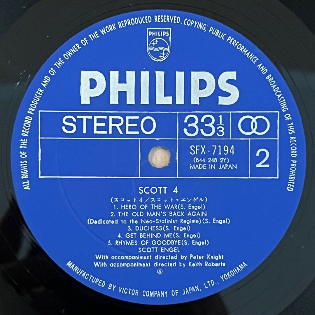 Scott Walker – Scott 4 Vinyl (Jap 1969), Hobbies & Toys, Music & Media ...