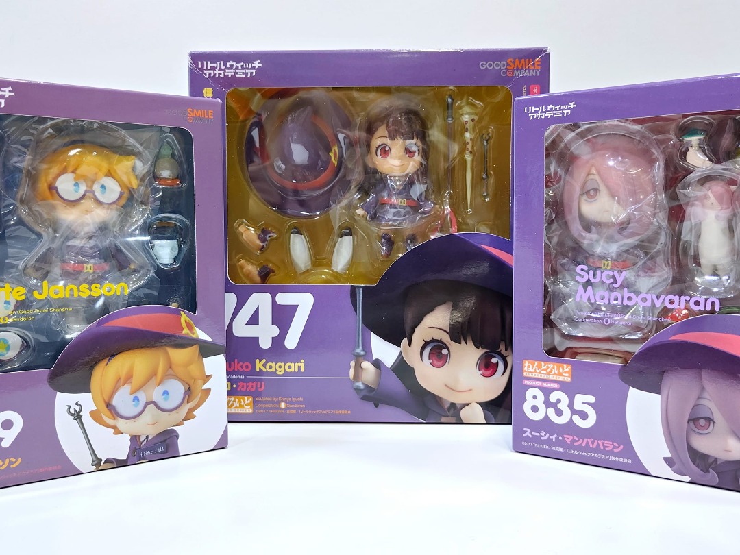 Set of 3 Little Witch Academia Nendoroids (#747: Atsuko Kagari, #835 ...