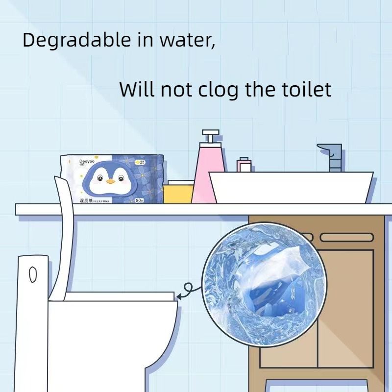 【SG stock】 DEEYEO Flushable Wipes Toilet Paper Baby Wet Wipes Water Wet ...