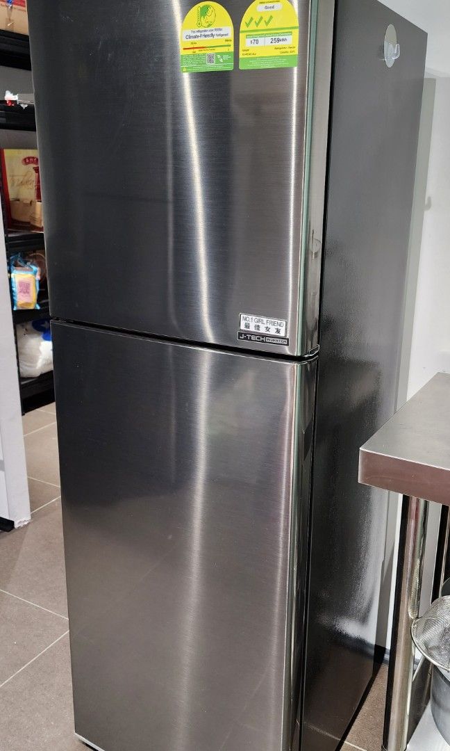 SHARP 224L 2 door fridge: Silver SJ-RX30E-SL2, TV & Home Appliances, Kitchen Appliances ...