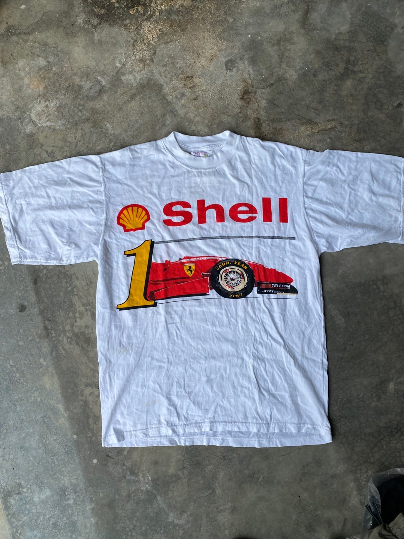 SHELL F1 FERARRI, Men's Fashion, Tops & Sets, Tshirts & Polo Shirts on ...