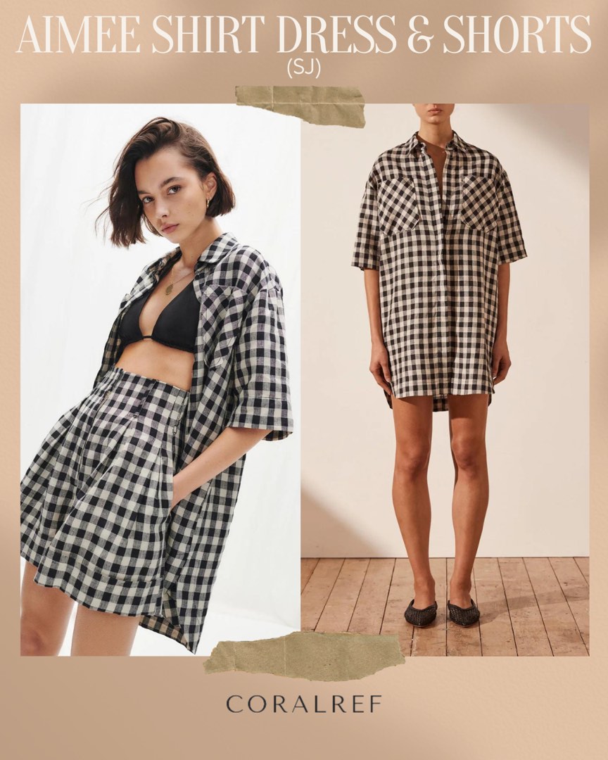 Shona Joy Aimee Shirt Dress & Shorts, Women's Fashion, Dresses & Sets ...