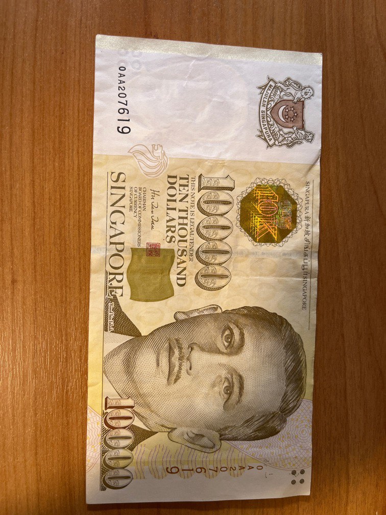 Singapore $10000 note, Hobbies & Toys, Memorabilia & Collectibles ...