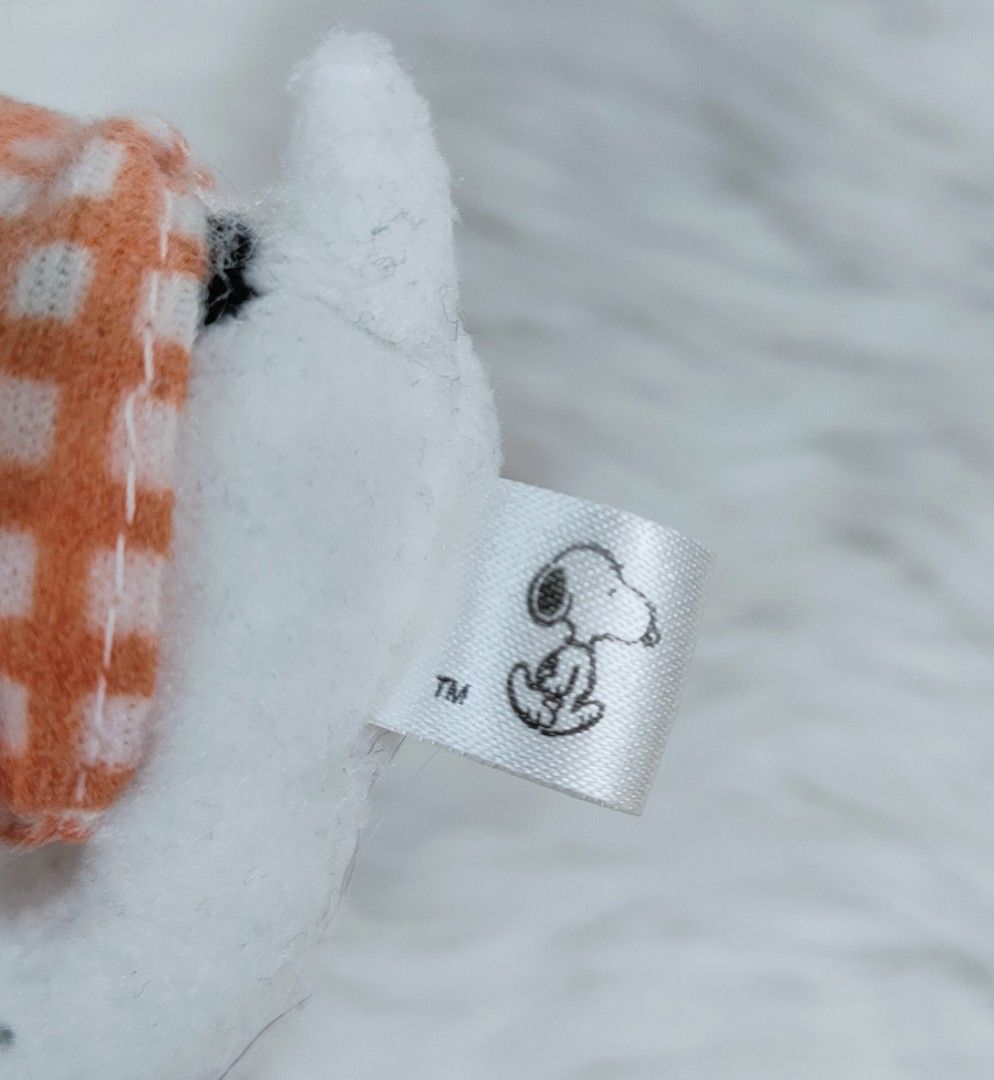 Snoopy in Orange Shirt Plush Charm on Carousell