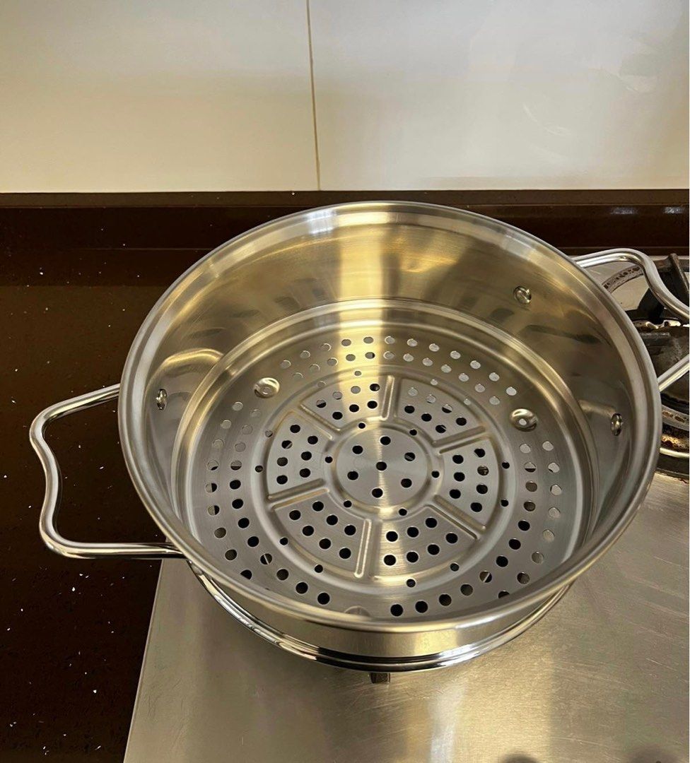 Stainless Steel Steamer 26 cm, Furniture & Home Living, Kitchenware ...