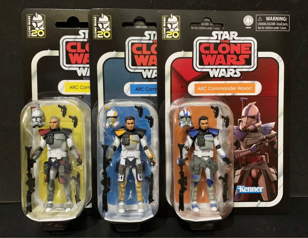 Star Wars Hasbro TVC Clone Wars ARC Commanders Colt Blitz & Havoc MOC ...