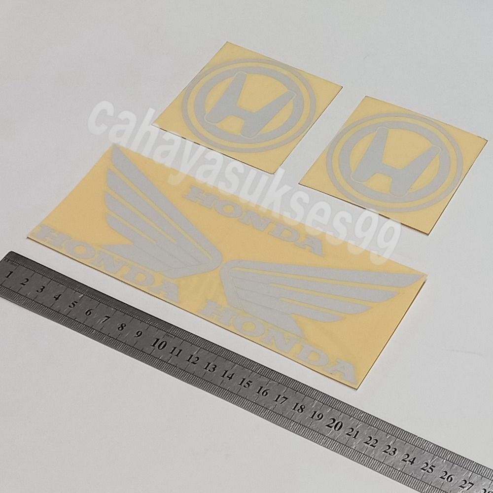 Sticker Wings Sayap Honda Putih Besar Stiker Logo Honda Bulat 8cm ...