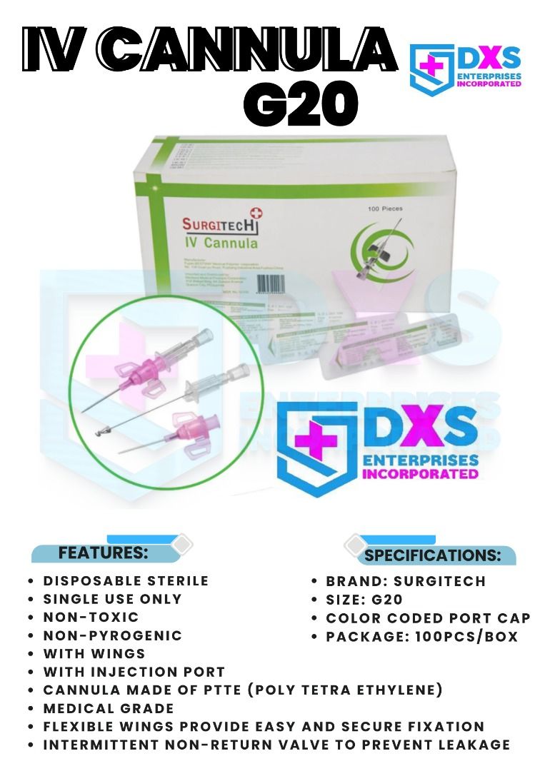 SURGITECH IV CANNULA G20 on Carousell
