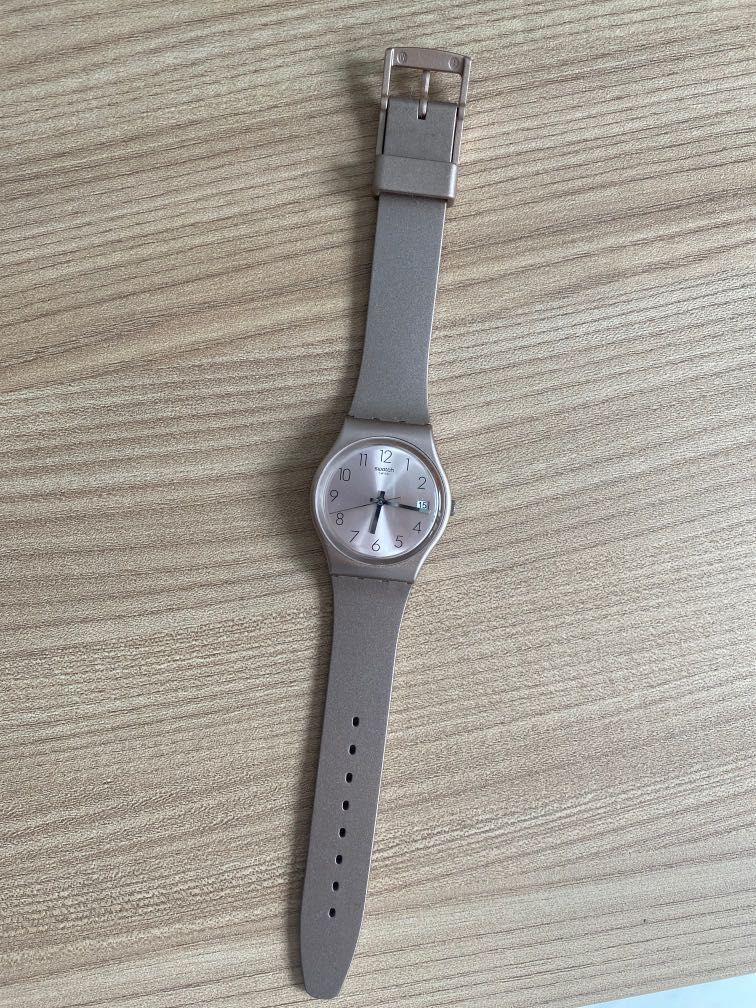 Swatch Rose Gold Ladies Watch, Women's Fashion, Watches & Accessories ...