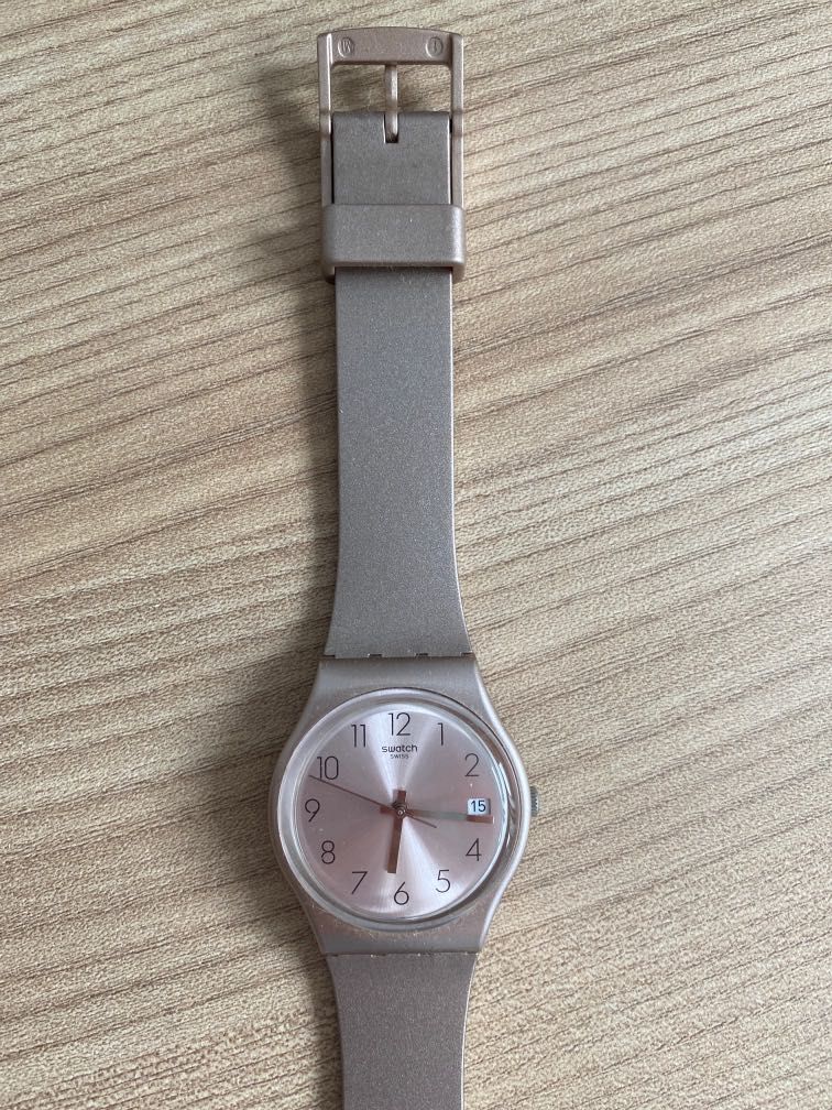 Swatch Rose Gold Ladies Watch, Women's Fashion, Watches & Accessories ...