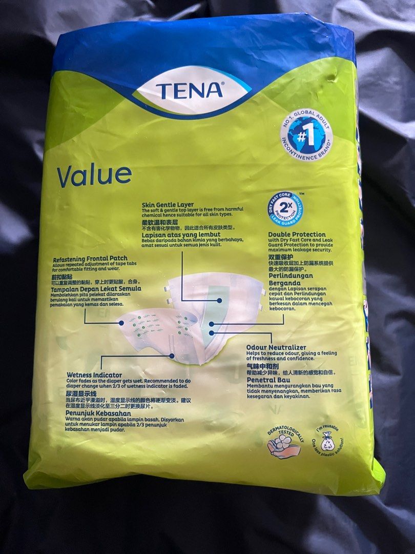 Tena Adult Diapers, Health & Nutrition, Assistive & Rehabilatory Aids, Adult Incontinence on ...