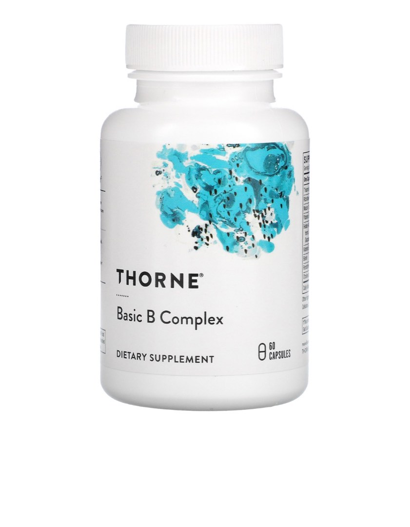 Thorne research Basic B complex 60 capsules, Health & Nutrition, Health ...