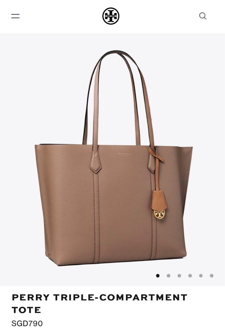 Tory Burch Triple Compartment Tote, Luxury, Bags & Wallets on Carousell
