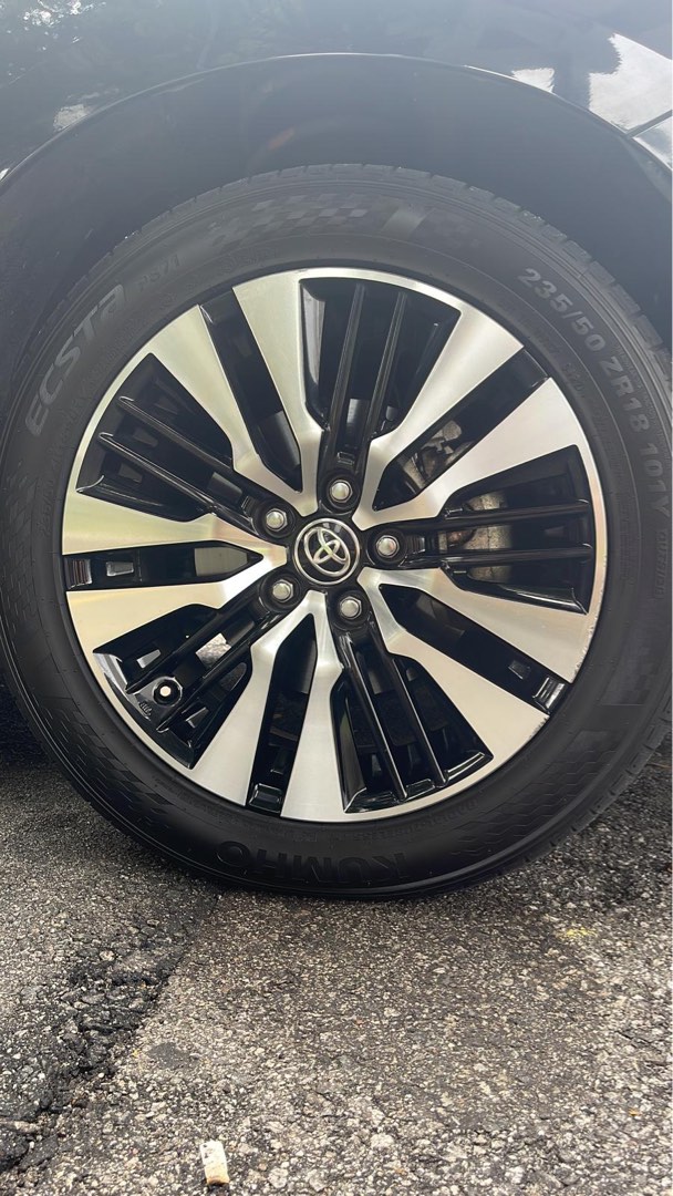 Toyota Rims & Tyres 235/50/18, Car Accessories, Tyres & Rims on Carousell