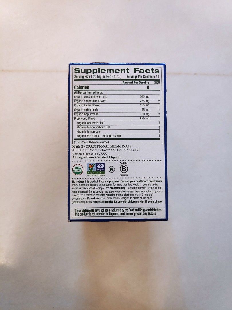 Traditional Medicinals Organic Nighty Night Tea - By Wholesome Harvest ...